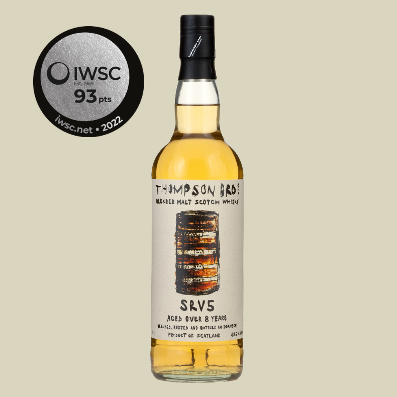 SRV5 Blended Malt Scotch Whisky, Aged 8 Years, 70CL, 48.5% ABV - Thompson Bros at Dornoch Distillery